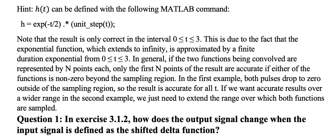 Solved I need an answer to Exercise 3.1.2 using the below | Chegg.com