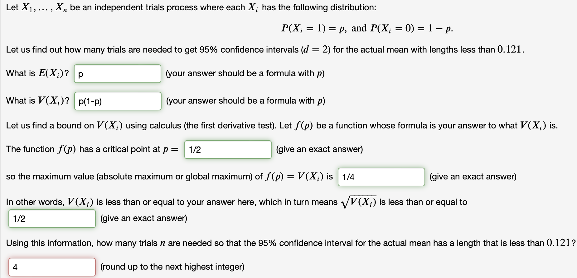 Solved Let X1,…,Xn be an independent trials process where | Chegg.com