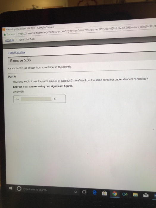 Solved Secure https://session.masterin chemistry com myct | Chegg.com