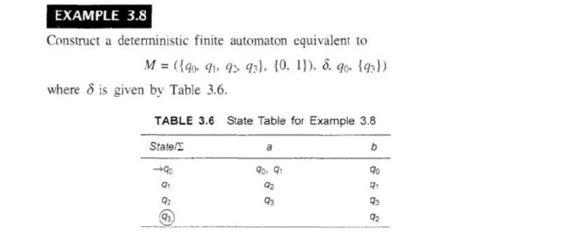 Solved Example 3 8 Construct A Deterministic Finite