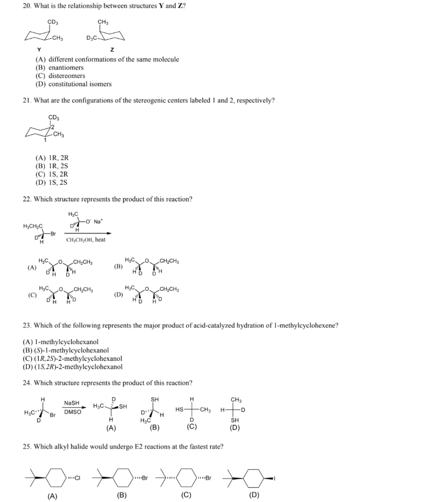 Solved 20. What is the relationship between structures Y and | Chegg.com