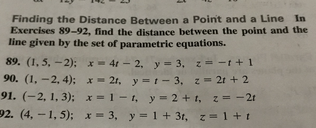Solved Finding the Distance Between a Point and a Line In | Chegg.com