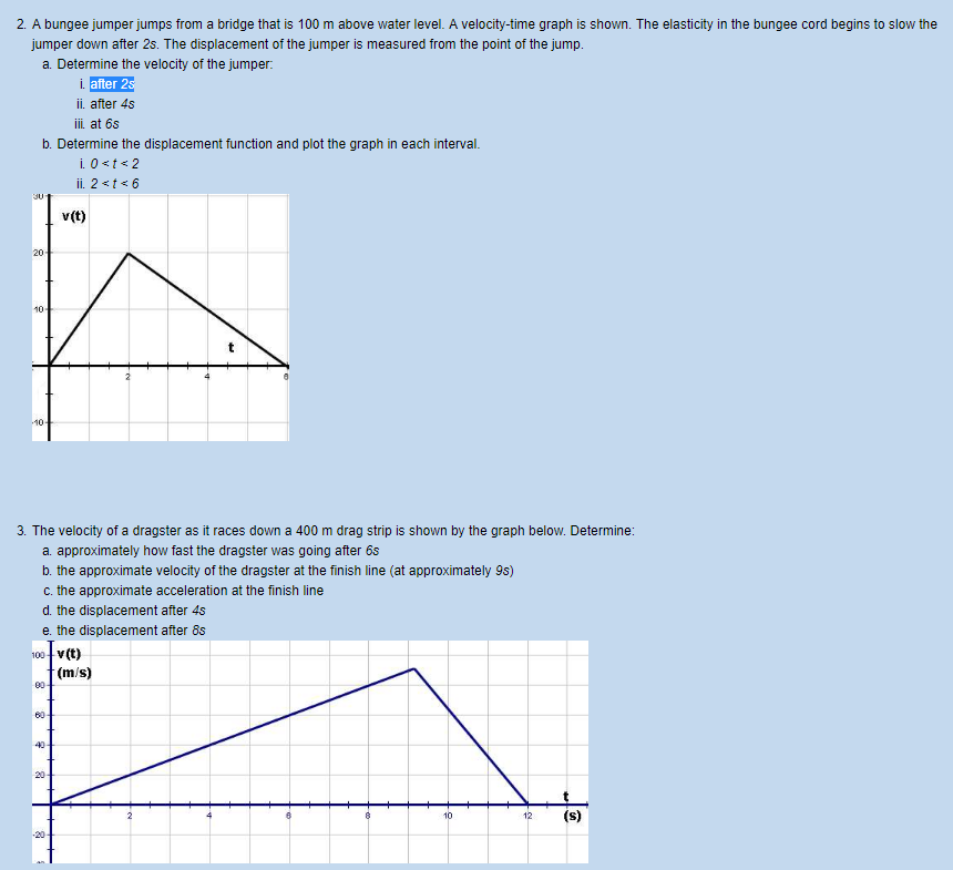 Solved 2. A bungee jumper jumps from a bridge that is 100 m | Chegg.com