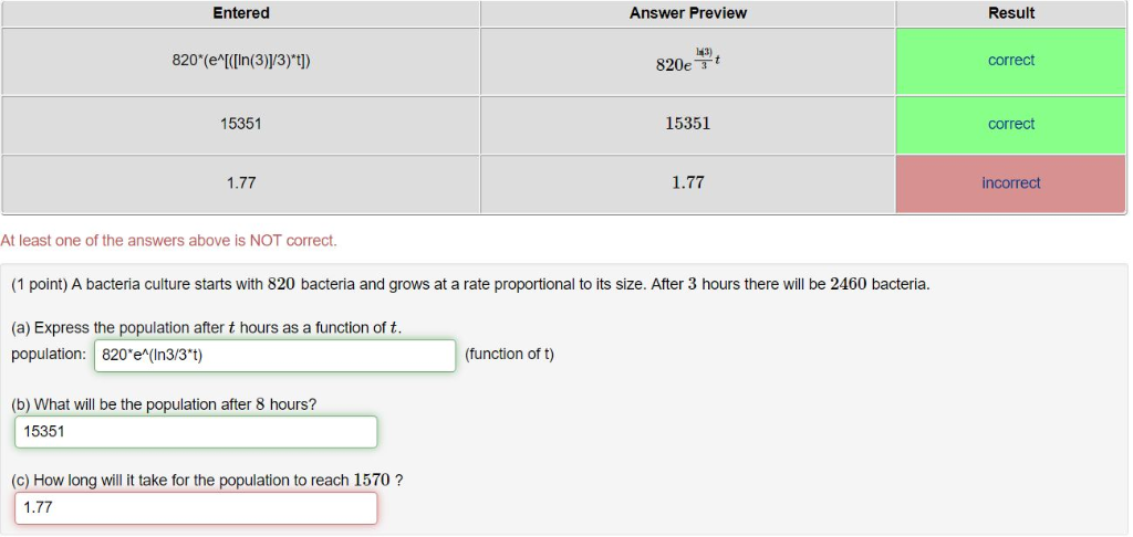 Solved Entered Answer Preview Result Message (500,10000) | Chegg.com