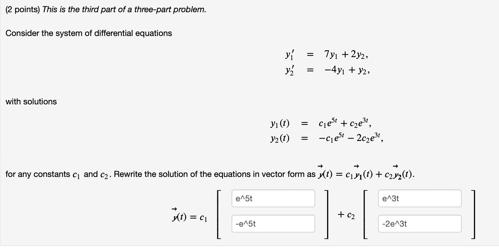 Solved (2 points) This is the third part of a three-part | Chegg.com