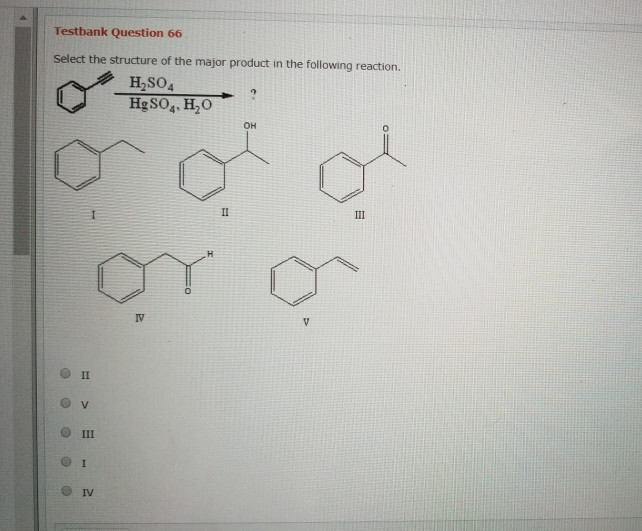 Solved Testbank Question 66 Select The Structure Of The