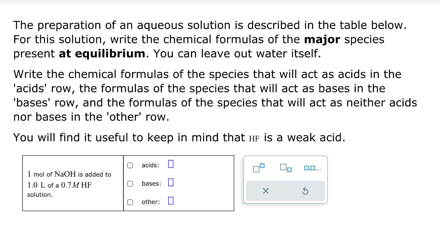 Solved The preparation of an aqueous solution is described | Chegg.com