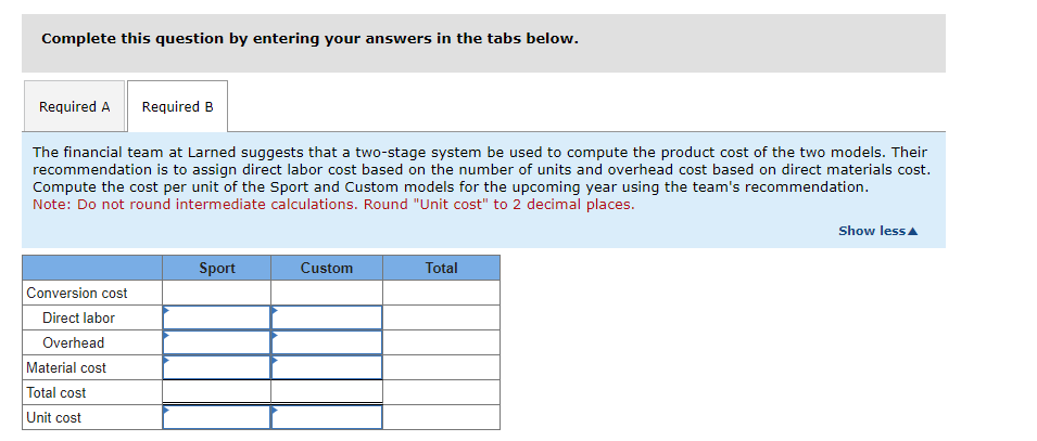 Solved Problem 6-71 (Algo) Operations Costing and Two-Stage | Chegg.com