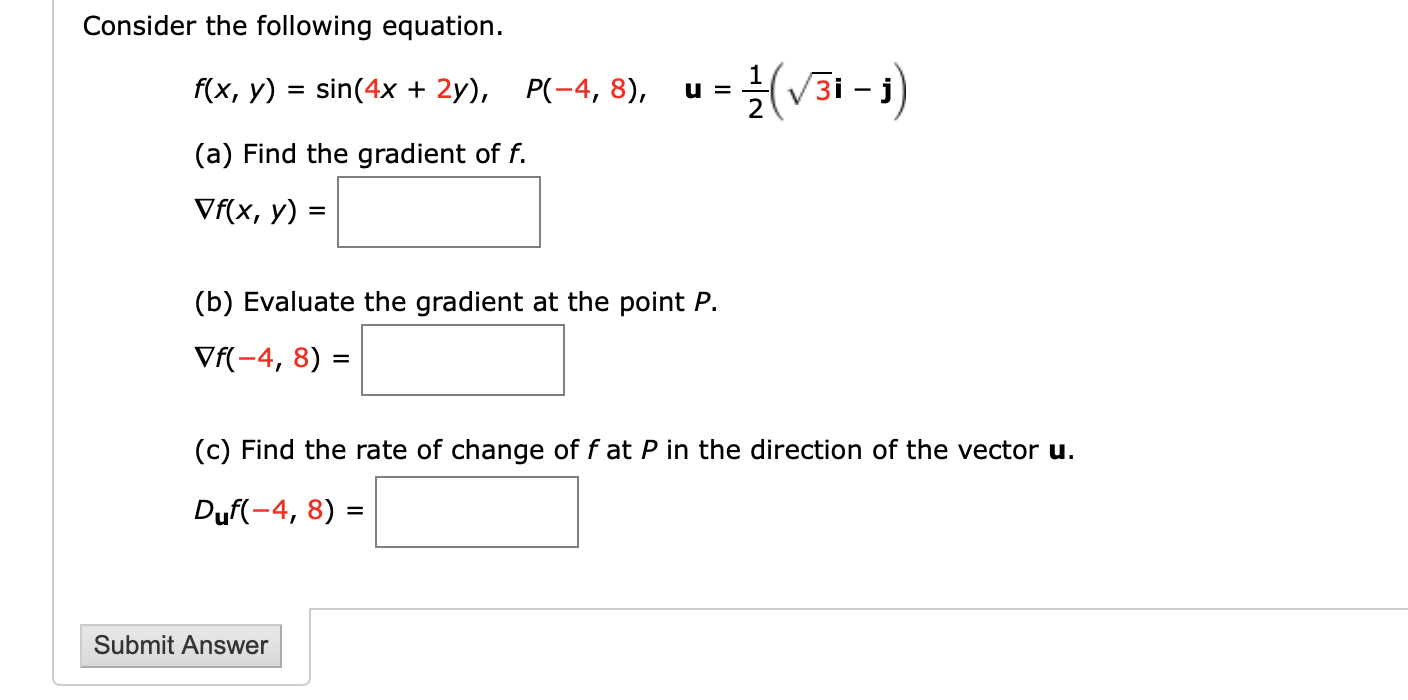 Solved Consider the following equation. f(x, y) = sin(4x + | Chegg.com