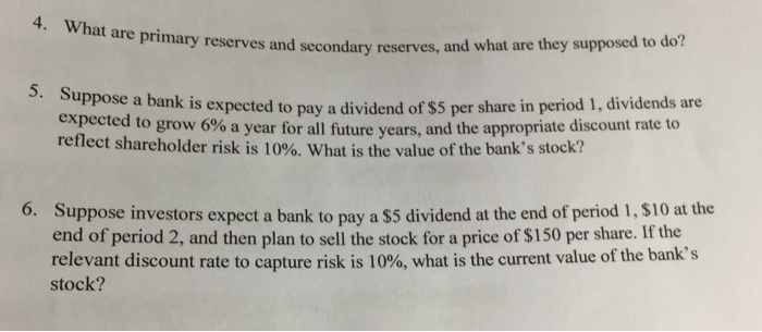 Solved atre primary reserves and secondary reserves, and | Chegg.com