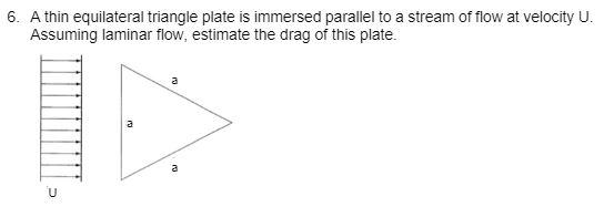 Solved 6. A thin equilateral triangle plate is immersed | Chegg.com