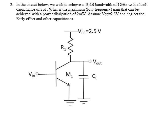 Solved 2. In the circuit below, we wish to achieve a -3-dB | Chegg.com