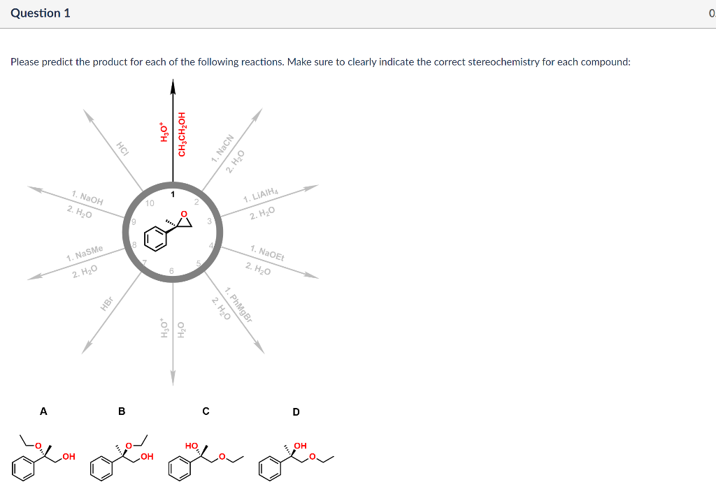Solved Please predict the product for each of the following | Chegg.com