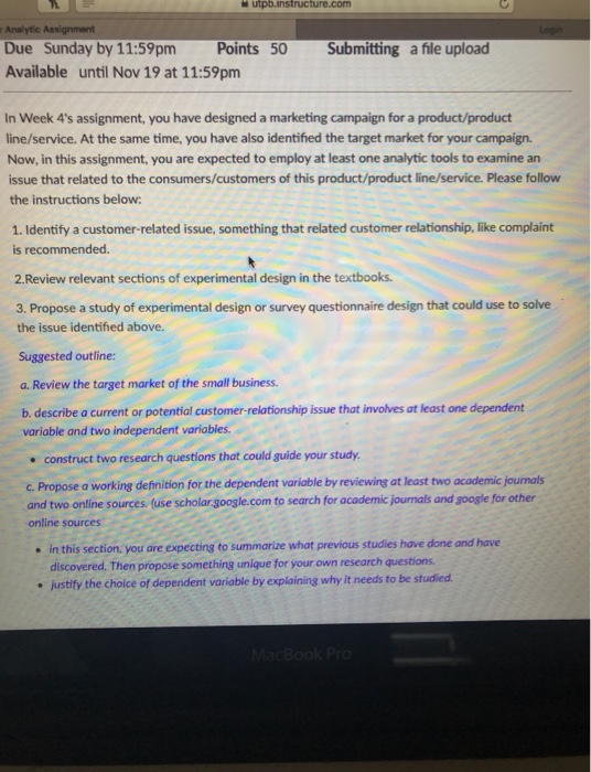 Solved utpo.instructure.com Due Sunday by 11:59pm Points | Chegg.com