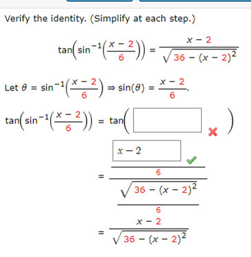 Solved Verify the identity. (Simplify at each | Chegg.com