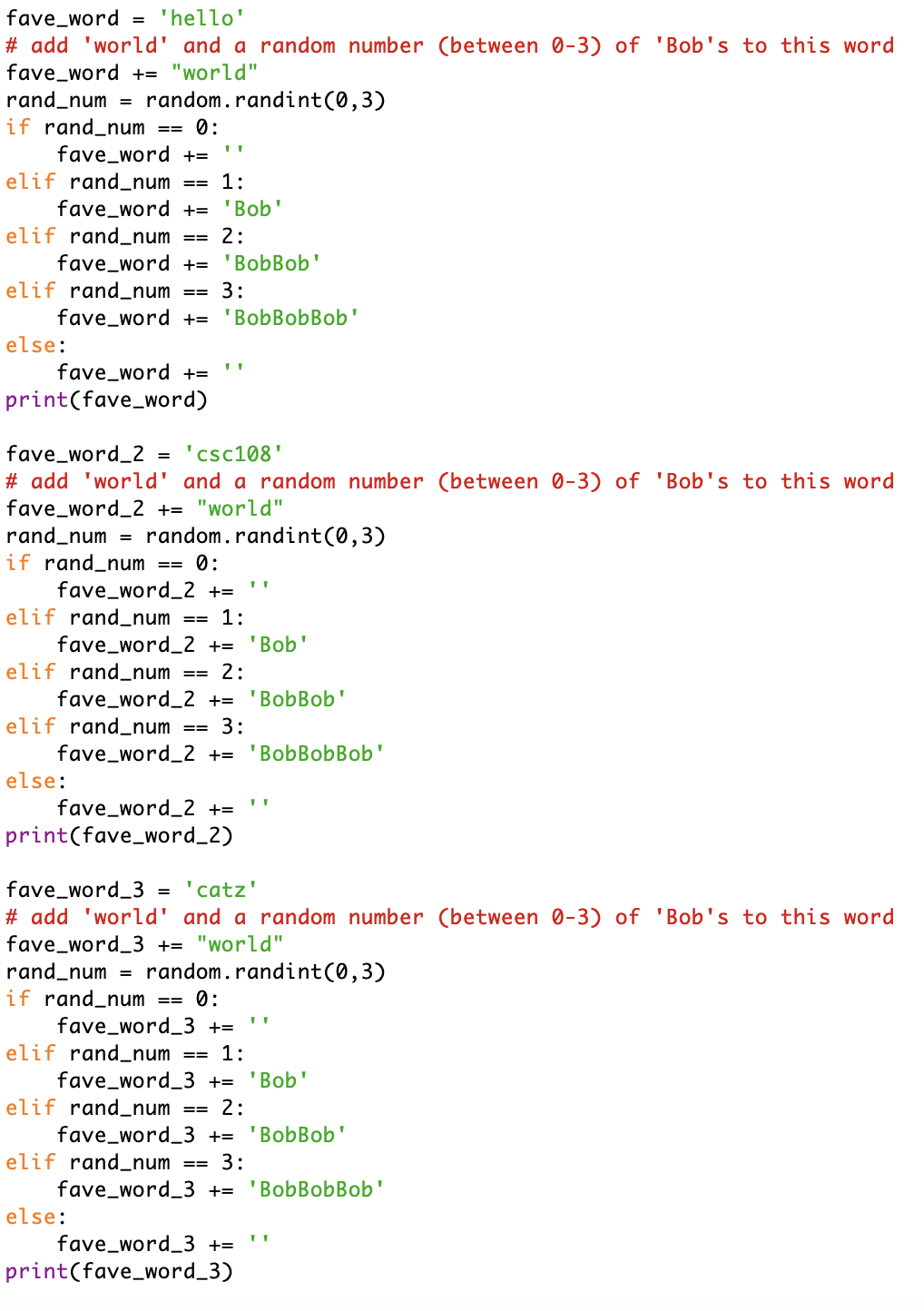 Solved Your friend, Bob, has written a random program, | Chegg.com