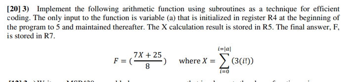 Solved 20 3 Implement The Following Arithmetic Function 9082