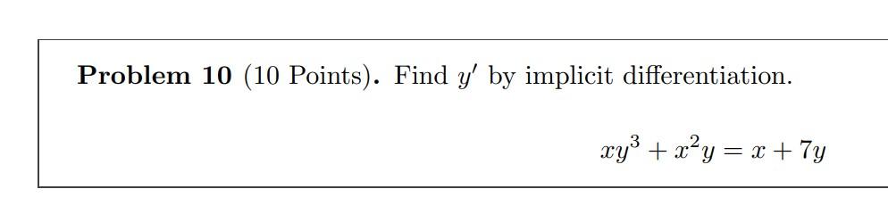 Solved Problem 8 (10 points). Differentiate the following | Chegg.com