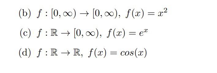 Solved Answer if each of these are bijective, injective or | Chegg.com