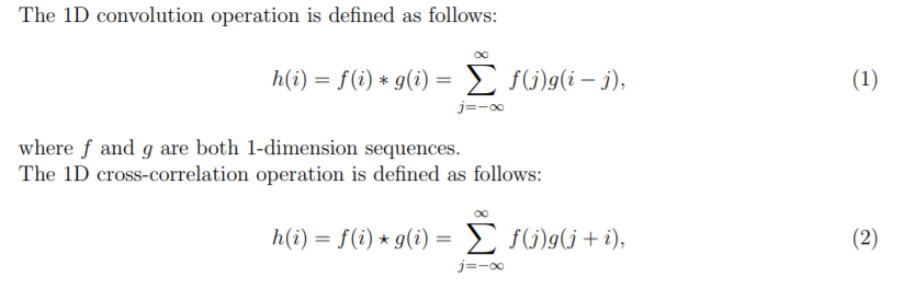 The 1D convolution operation is defined as follows: | Chegg.com