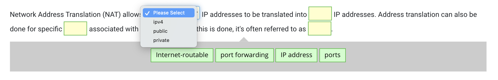 Solved Network Address Translation (NAT) allow: Please | Chegg.com