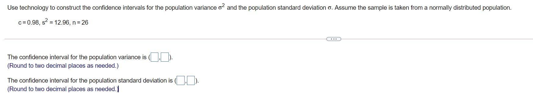 Solved Use technology to construct the confidence intervals | Chegg.com
