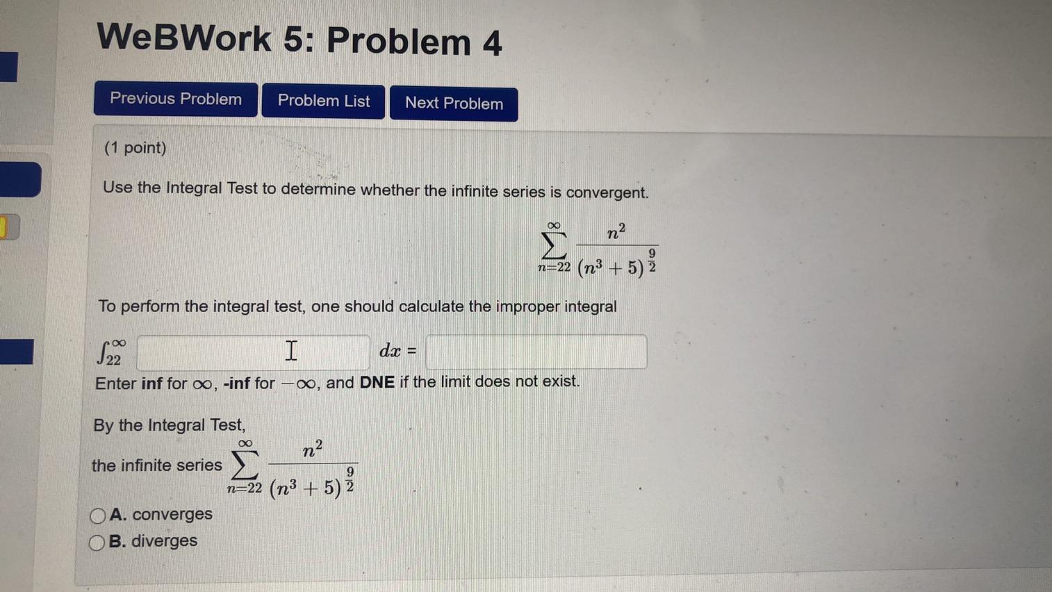 Solved WebWork 5: Problem 4 Previous Problem Problem List | Chegg.com Solved WebWork 5: Problem 4 Previous Problem Problem List | Chegg.com