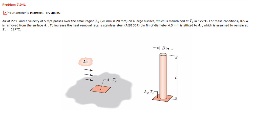 Solved Problem 7.041 Your answer is incorrect. Try again. | Chegg.com