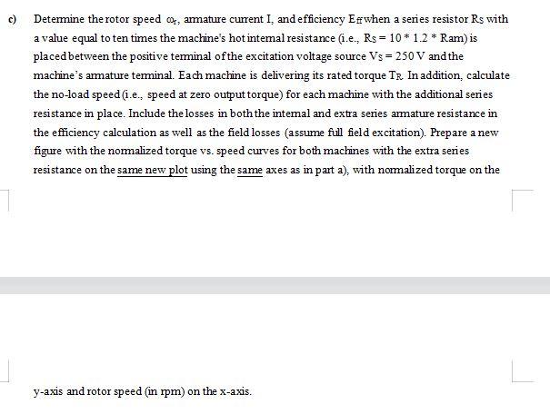 Solved 1. DC Machine Performance Consider two dc machines, | Chegg.com