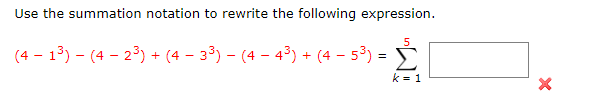 Solved Use the summation notation to rewrite the following | Chegg.com