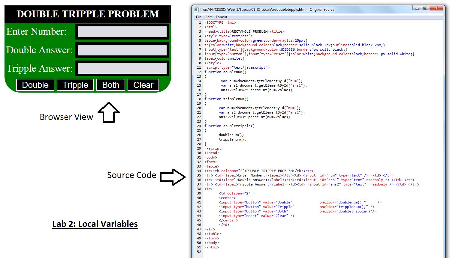 Solved Fix the code in the picture to get the browser view | Chegg.com
