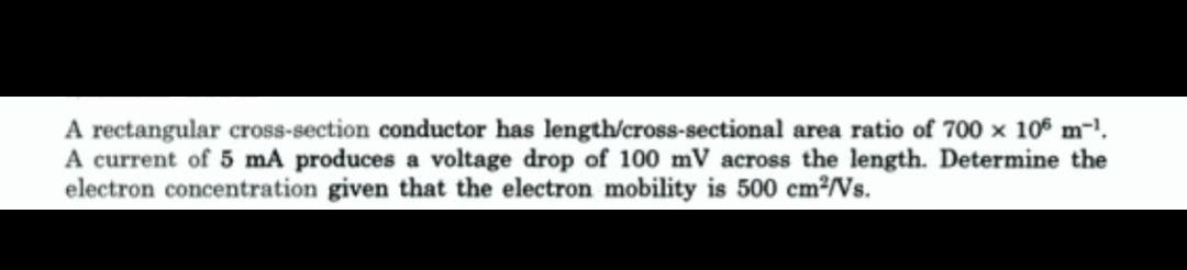 Solved A rectangular cross-section conductor has | Chegg.com