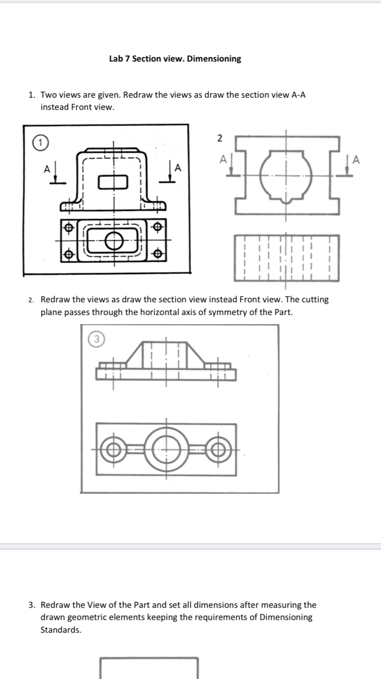 Solved Two views are given. Redraw the views as draw the | Chegg.com