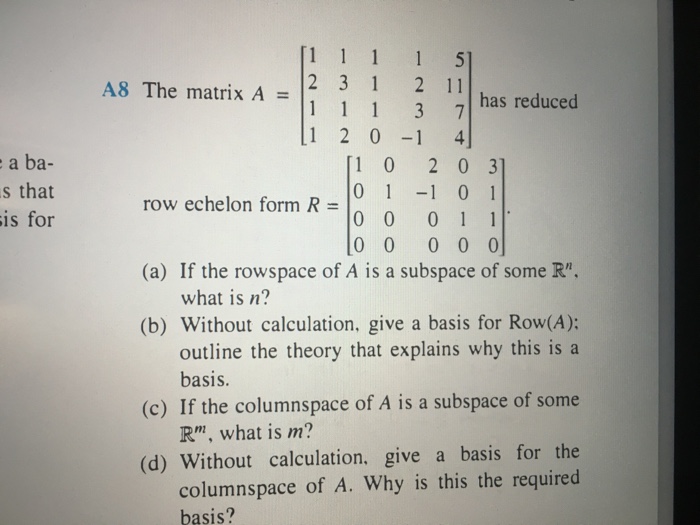 Solved A4 Determine a matrix of a linear mapping L IR -2// | Chegg.com
