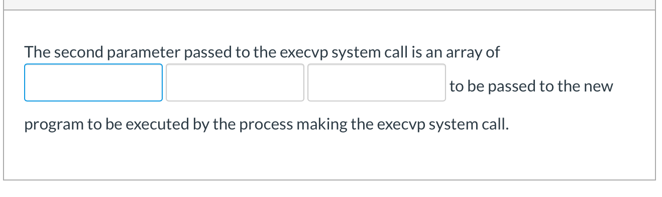 Solved The second parameter passed to the execvp system call | Chegg.com