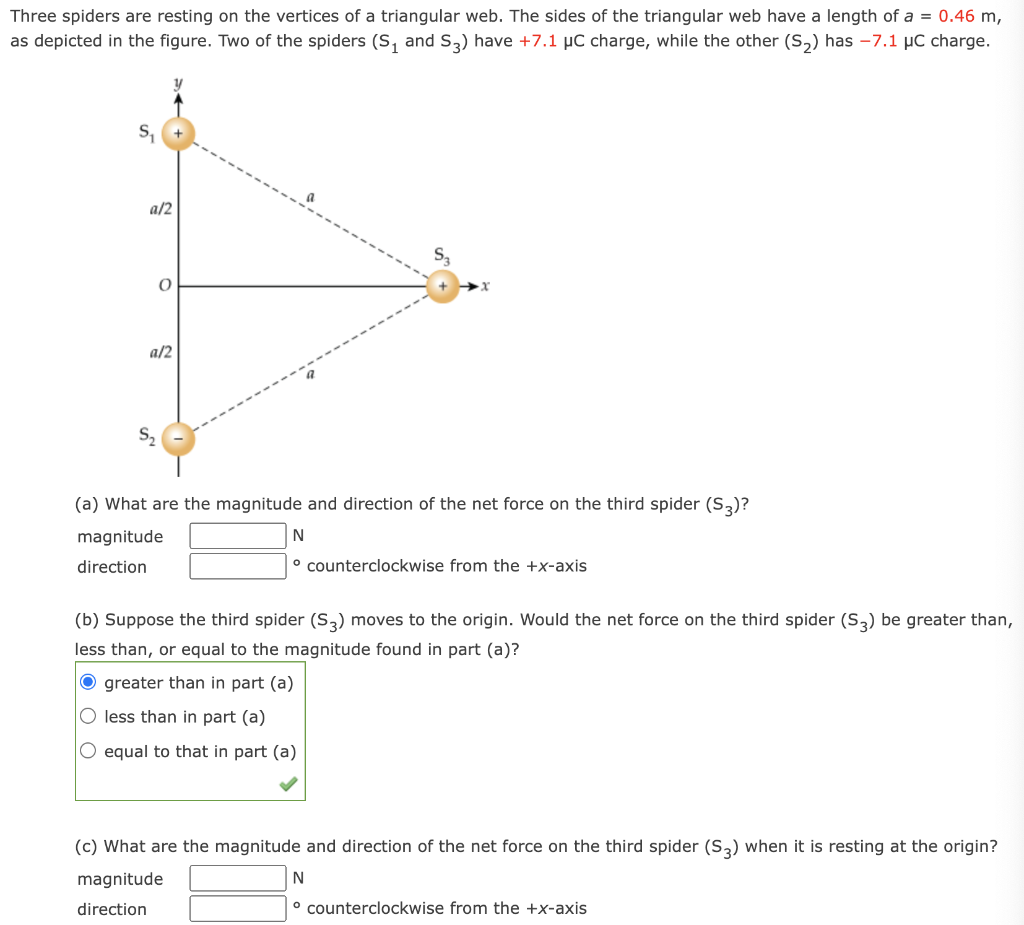 Solved Three spiders are resting on the vertices of a | Chegg.com