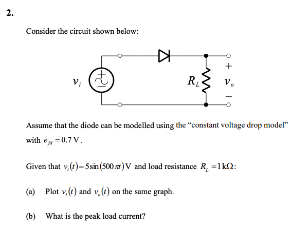 Solved Consider The Circuit Shown Below Assume That The 