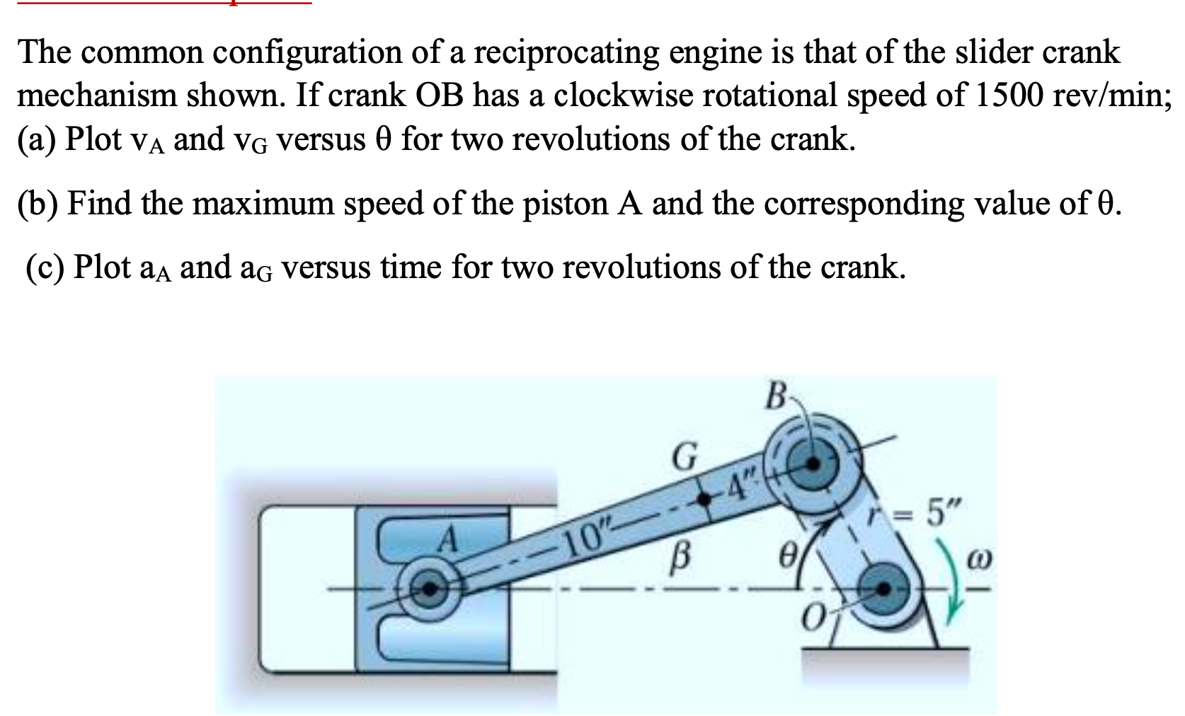 Solved The common configuration of a reciprocating engine is | Chegg.com
