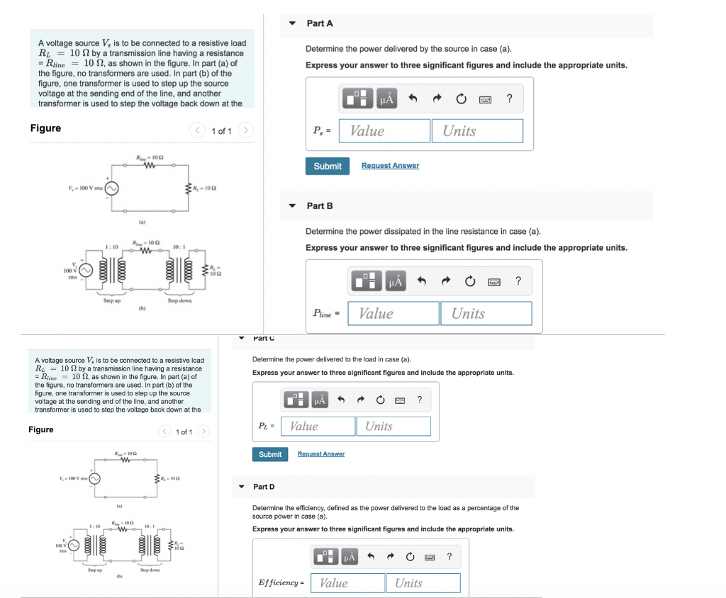 Solved Part A A voltage source V, is to be connected to a | Chegg.com