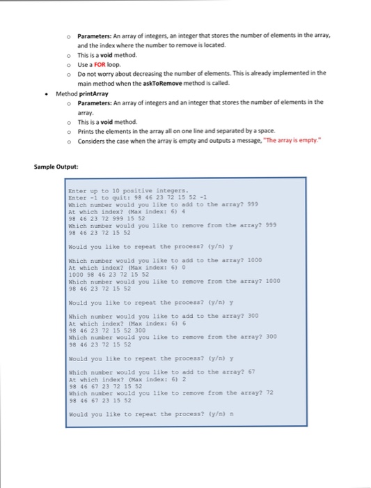Solved Exercise 20: Array Methods Folder name: A170 E20 Your | Chegg.com