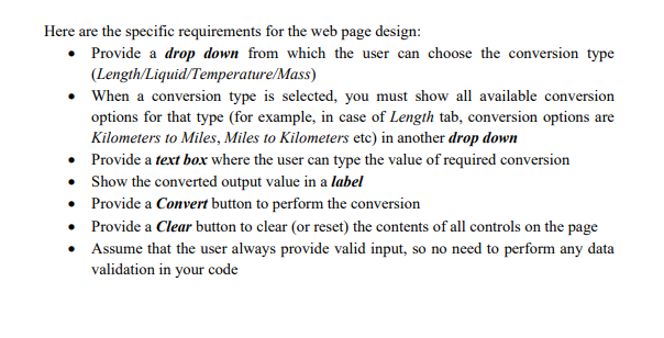Solved Description of Assignment Design and develop a single | Chegg.com