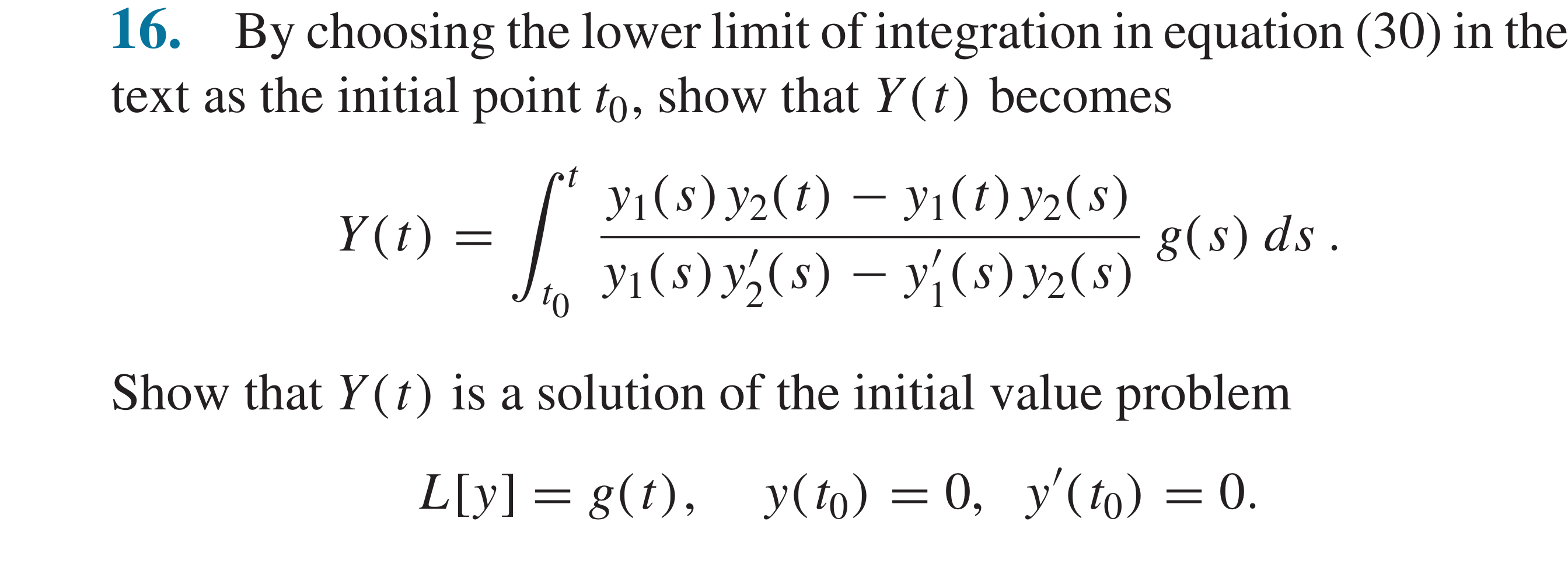 Solved By choosing the lower limit of integration in | Chegg.com
