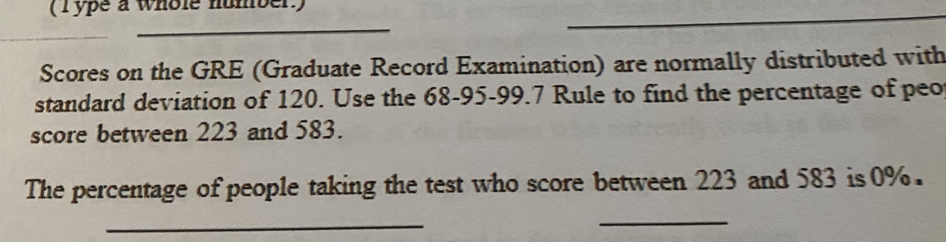 Solved Scores on the GRE (Graduate Record Examination) are | Chegg.com