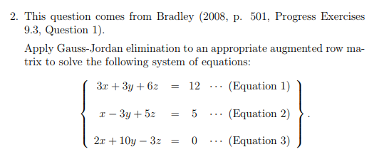 Solved 2. This question comes from Bradley (2008, p. 501, | Chegg.com