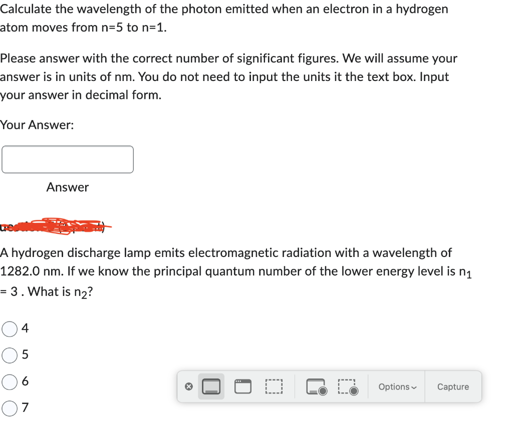 Solved Calculate the wavelength of the photon emitted when | Chegg.com