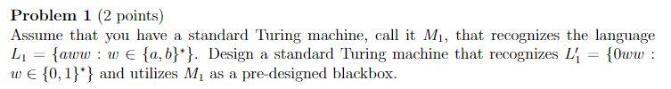 Solved Problem 1 (2 points) Assume that you have a standard | Chegg.com