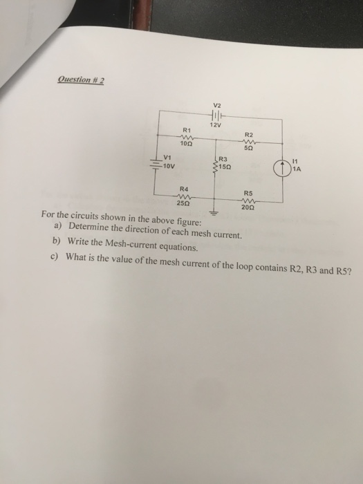 Solved V2 12V R1 R2 100 5Ω R3 15Ω V1 1A R4 R5 250 20Ω For | Chegg.com