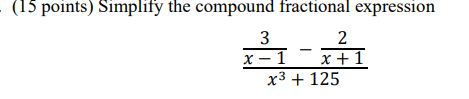 Solved (15 points) Simplify the compound fractional | Chegg.com
