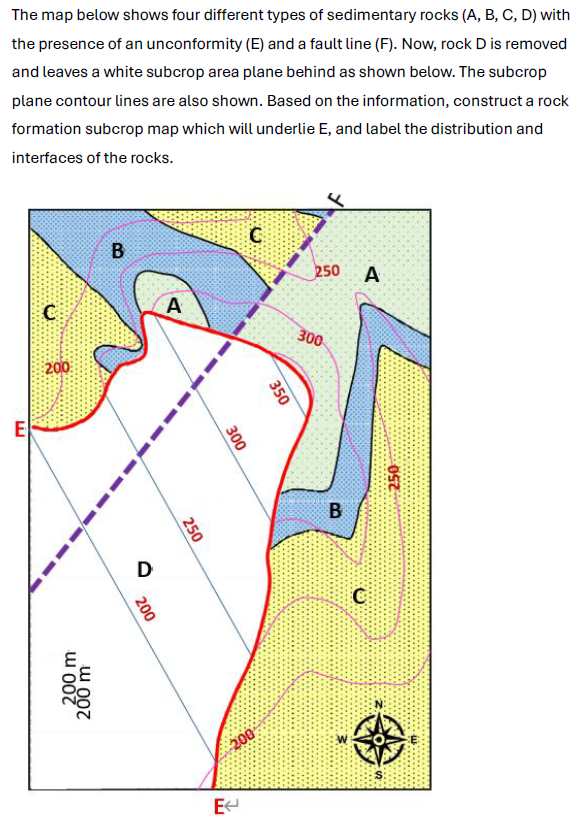 The map below shows four different types of | Chegg.com