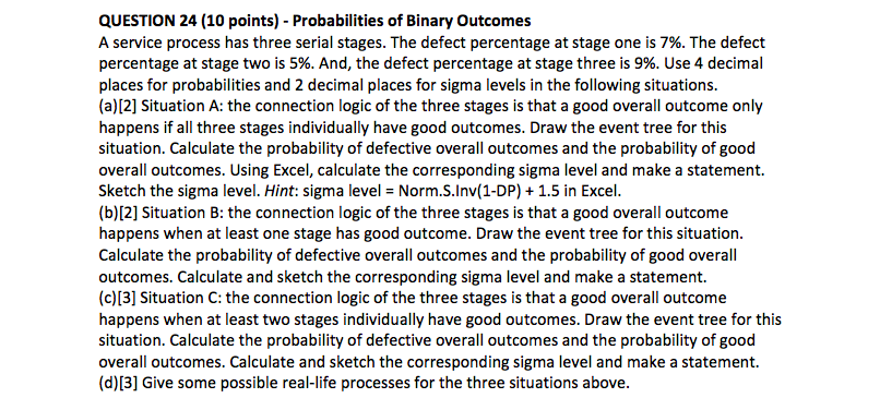 Solved Question 24 - Probabilities of Binary | Chegg.com